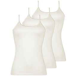 Nina von C. Damen Achseltop "3er Pack Damen Tr&auml;gerhemd Daily", Gr. 40, beige, Obermaterial: 100% Baumwolle CO., Unterhemden