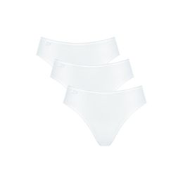 Sloggi Damen Slip "Slip 3er Pack", Gr. 48, wei&szlig;, Obermaterial: 88% Polyamid PA. 12% Elasthan EL., Unterhosen