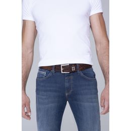CAMP DAVID Herren Lederg&uuml;rtel, braun, Gr. 105, unifarben, Leder, G&uuml;rtel, mit verstellbarer Weite