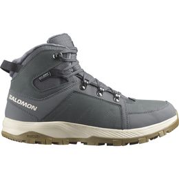 Salomon Herren Winterstiefel "OUTCHILL TS WP", Gr. 47, blau, Leder, Schuhe, Winterschuhe, Winterboots, Snowboots, wasserdicht