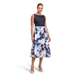 Vera Mont Damen Cocktailkleid "Damen Cocktailkleid mit ausgestelltem Rock", blau, Gr. 40, Obermaterial: 100% Polyester. Futter: 100% Polyester.,