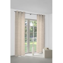 Vorhang WIRTH, B:132cm H:175cm, orange, Jacquard, Baumwolle, Polyester, Wohnzimmer, Gardinen, "Gospic"