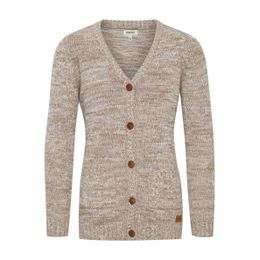 oxmo Damen Strickjacke "Strickjacke OXHilemona", beige, Gr. XXL, Obermaterial: 100% Baumwolle CO., Strickjacken