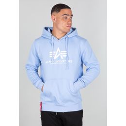 Herren Hoodie "Basic Hoodie BL", blau, Gr. S, Alpha Industries, Obermaterial: 80% Baumwolle, 20% Polyester, Sweatshirts