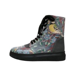 DOGO Damen Schn&uuml;rboots "Future High Top Boots Mon Cher Damen Stiefeletten", Gr. 38, bunt, Lederimitat, Schuhe, Handgefertigt