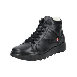 Softinos Damen Schn&uuml;rstiefelette "Softinos Stiefelette Leder", Gr. 40, schwarz, Leder, Schuhe