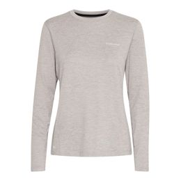 North Bend Damen Sweatshirt "Longsleeve NBAdri W", grau, Gr. 44, Obermaterial: 90% Polyester PES. 10% Elasthan EL., Shirts