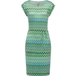 Ragwear Damen Sommerkleid "Taggien Print", blau, Gr. XXL, Material: 95% Viskose, 5% Elasthan, Kleider, Leichtes, bequemes Midikleid mit Muster