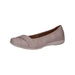 Caprice Damen Ballerina "Caprice Ballerinas Leder", Gr. 36, beige, Leder, Schuhe