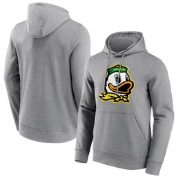 Fanatics Damen Kapuzenpullover "Fanatics Hoodie Oregon Ducks Primary Logo Graphic", grau, Gr. M, 80% Baumwolle, 20% Polyester, Pullover