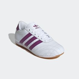 Sneaker adidas originals "ADIDAS TAEKWONDO SCHNÜRSCHUHE", Mädchen, Gr. 36, cloud weiß, rich mauve, gum 3, Leder, Synthetik, Schuhe