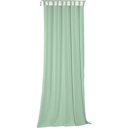 Vorhang WIRTH, B:65cm H:125cm, gr&uuml;n, Jacquard, Baumwolle, Polyester, Wohnzimmer, Gardinen, "Newbury"
