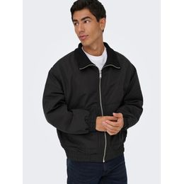 Only & Sons ONLY & SONS Herren Bomberjacke "ONSDUNCAN PADDED JACKET OTW", schwarz, Gr. XXL, unifarben, Web, Obermaterial: 100% Polyester, Jacken