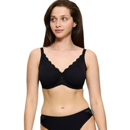 Triumph Damen Minimizer-BH "Amourette", Gr. 75, schwarz, Microtouch, Obermaterial: 68% Polyamid, 32% Elasthan, unifarben, BHs, verkleinert die Brust