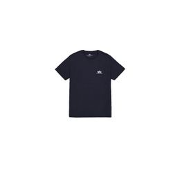 Herren T-Shirt "Basic T-Shirt SL", blau, Gr. S, Alpha Industries, Obermaterial: 100% Baumwolle, Shirts