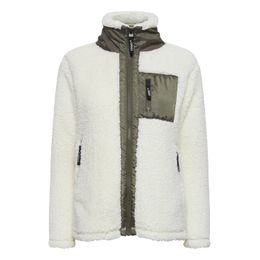 oxmo Damen Sweatjacke "Fleecejacke OXEllin", wei&szlig;, Casual, Gr. L, Obermaterial: 100% Polyester PES., Jacken