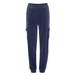 oxmo Damen Sweathose "Sweathose OXMitala", blau, Gr. XL, unifarben, Obermaterial: 95% Polyester PES. 5% Elasthan EL., Hosen