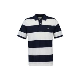 Gant Herren Poloshirt "Poloshirt BLOCK STRIPE POLO", blau, Gr. M, Obermaterial: 100% Baumwolle CO., Shirts