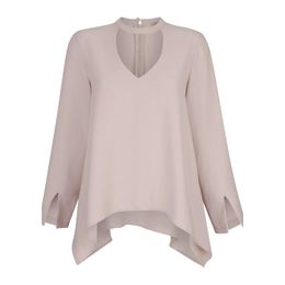 Alba Moda Damen Langarmbluse "Oversizedbluse Oversizedbluse mit Cutout"stein, Gr. 42, Obermaterial: 100% Polyester PES., Blusen