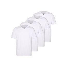 Ceceba Damen T-Shirt "T-Shirt 4er Pack", wei&szlig;, Gr. XXL, Obermaterial: 95% Baumwolle CO. 5% Elasthan EL., Shirts