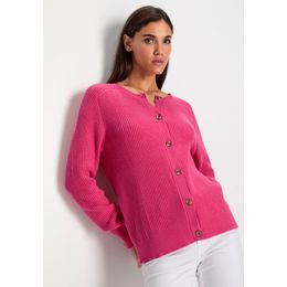 HECHTER PARIS Damen Strickjacke, pink, Gr. 40, Strick, Obermaterial: 50% Viskose, 28% Polyester, 22% Polyamid, Strickjacken, mit Knopfleiste