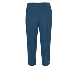 GOLDNER Damen Caprihose "Trageangenehme 7/8-Rippenhose", blau, Gr. 42, Obermaterial: 100% Polyester COOLMAX PES(Coolmax)., Hosen