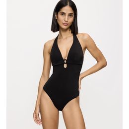Triumph Damen Badeanzug "Midnight Swim", schwarz, Gr. 42, Microfaser, Obermaterial: 82% Polyamid, 18% Elasthan, Badeanz&uuml;ge, schimmernder Stoff,
