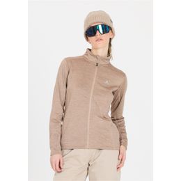WHISTLER Damen Fleecejacke "Juice", beige, Gr. 44, unifarben, 92% Polyester, 8% Elasthan, Jacken, aus leichtem Waffle-Material