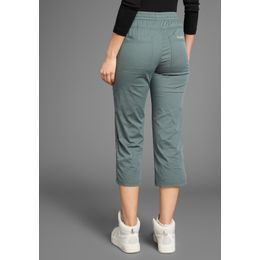 Kangaroos Damen 3/4-Hose, gr&uuml;n, Gr. 46, kontrastfarbene Details, unifarben, Web, Obermaterial: 50% Baumwolle, 46% Polyamid, 4% Elasthan, Hosen,
