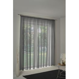 Vorhang WIRTH, B:132cm H:150cm, grau, Obermaterial: 66% Polyester, 34% Baumwolle, Wohnzimmer, Gardinen, "LORCA"