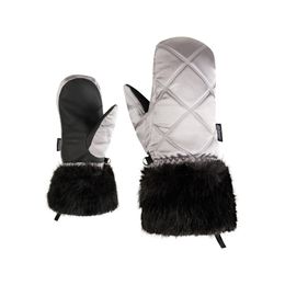 Ziener M&auml;dchen F&auml;ustlinge "LILIONE-Z MITTEN", silber, Gr. 4,5, Polyester, Handschuhe