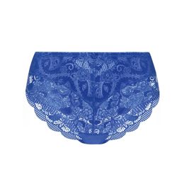 SuSa Damen Slip "Damen Slip Latina", Gr. 44, blau, Spitze, Obermaterial: 80% Polyamid PA. 14% Elasthan EL. 6% Baumwolle CO., Unterhosen