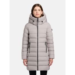 Khujo Damen Steppmantel "Nekar-YM", grau, Gr. L, Obermaterial: 100% Polyester. Innenfutter: 100% Nylon. Wattierung: 100% Polyester, M&auml;ntel,