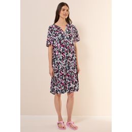 Cecil Damen Midikleid, wei&szlig;, Gr. XXL, gemustert, Stoff, 100% Viskose, Kleider, knielang