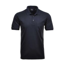 Ragman Herren Poloshirt "Poloshirt Softknit-Polo", blau, Gr. M, Obermaterial: 70% Baumwolle CO. 30% Polyester PES., Shirts