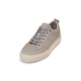 Marc O'Polo MARC O'POLO Damen Sneaker "aus edlem Rindleder", Gr. 43, grau, Obermaterial: 100% Leder (Rind), unifarben, Schuhe
