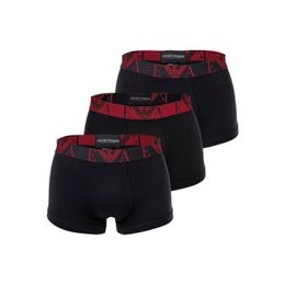Emporio Armani Herren Boxershorts "Boxershort BOLD MONOGRAM 3er Pack", Gr. XL, rot, Obermaterial: 95% Baumwolle CO. 5% Elasthan EL., Unterhosen