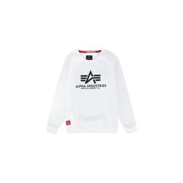 Mädchen Sweater "Basic Sweatshirt BL K", weiß, Gr. 8, Alpha Industries, Obermaterial: 80% Baumwolle, 20% Polyester, Sweatshirts