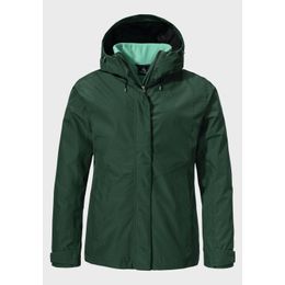 Sch&ouml;ffel SCH&Ouml;FFEL Damen Doppeljacke "3in1 Jacket Style Okere WMS", gr&uuml;n, Gr. 40, Aussenjacke Oberstoff: Aussenseite: 100% Polyester. (Membran: