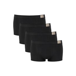 Sloggi Herren Boxershorts "Boxershort GO Natural Hipster C4P 4er Pack", Gr. M, schwarz, Obermaterial: 95% Baumwolle CO. 5% Elasthan EL., Unterhosen