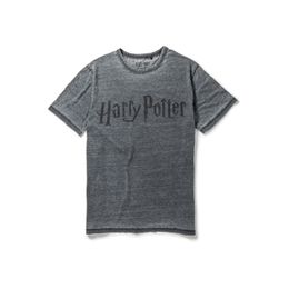 Recovered Herren T-Shirt "Harry Potter Classic Logo Charcoal", grau, Gr. L, bedruckt, 100% Baumwolle, Shirts, mit angesagtem Harry Potter-Print