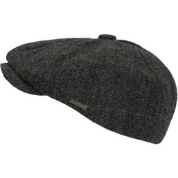 Chillouts Herren Schieberm&uuml;tze "Severin Hat", grau, Gr. M, Fischgratmuster, Obermaterial: 50% Wolle, 50% Polyester, M&uuml;tzen, mit atmungsaktiver