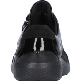 Waldläufer WALDLÄUFER Damen Sneaker "M-IRA-Soft", Gr. 6,5schwarz, Lackleder, Textil, Veloursleder, glänzend, Schuhe, Komfortschuh, Bequemschuh mit