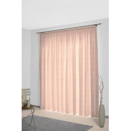 Vorhang WIRTH, B:132cm H:175cm, orange, Jacquard, Baumwolle, Polyester, Wohnzimmer, Gardinen, "Telfort"