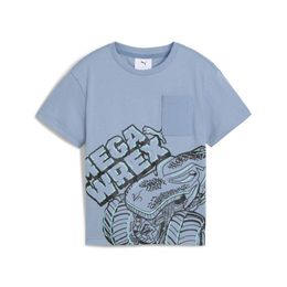Puma Jungen T-Shirt "Puma x HOT WHEELS MONSTER TRUCKS T-Shirt Jungen", blau, Gr. 116, bedruckt, Obermaterial: 100% Baumwolle; Rippe: 71% Baumwolle,