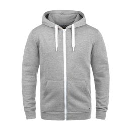 !Solid SOLID Herren Kapuzensweatjacke "Kapuzensweatjacke SDOlli", grau, Gr. L, Obermaterial: 80% Polyester PES. 20% Baumwolle CO., Sweatjacken