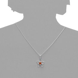 OSTSEE-SCHMUCK Damen Kette mit Anh&auml;nger "OSTSEE-SCHMUCK Kette mit Anh&auml;nger Bl&uuml;te Kette mit Anh&auml;nger Bl&uuml;te", 50cm, Silber 925 (Sterlingsilber), L: 42,