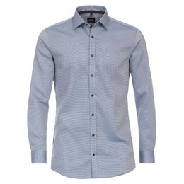 Venti Herren Businesshemd "Venti Businesshemd Langarm uni", blau, Gr. 45, unifarben, 97% Baumwolle, 3% Elasthan, Hemden