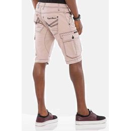 Cipo & Baxx CIPO & BAXX Herren Shorts "Shorts", grau, Gr. 30, unifarben, 98% Baumwolle, 2% Elasthan, Hosen, mit Cargotaschen, CK-188
