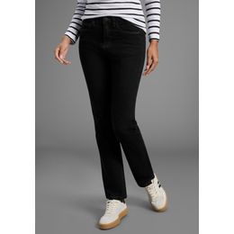 Arizona Damen Gerade Jeans "Comfort-Fit", schwarz, Basic, Gr. 72, clean, Jeans, Obermaterial: 98% Baumwolle, 2% Elasthan, Jeans, High Waist